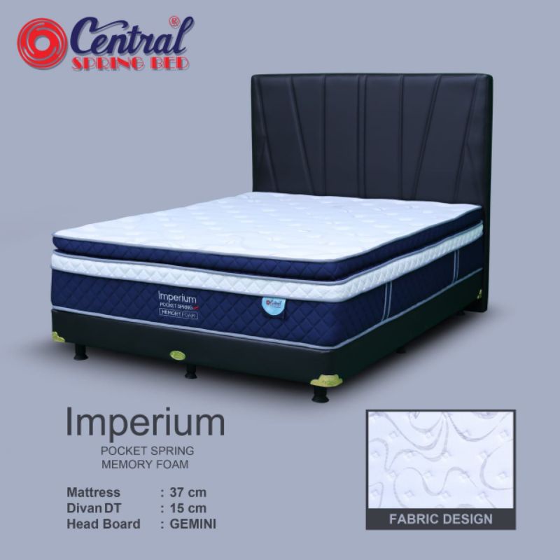 Jual spring bed set central imperium (dipan dan kasur dan sandaran ...