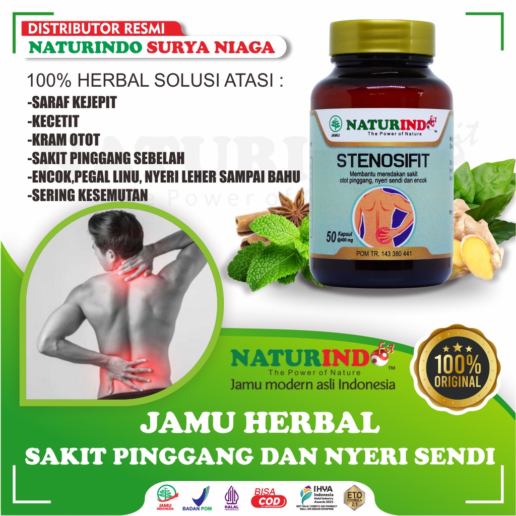 Jual Obat Sakit Pinggang Saraf Kejepit Belakang Syaraf Kejepit Pinggang ...