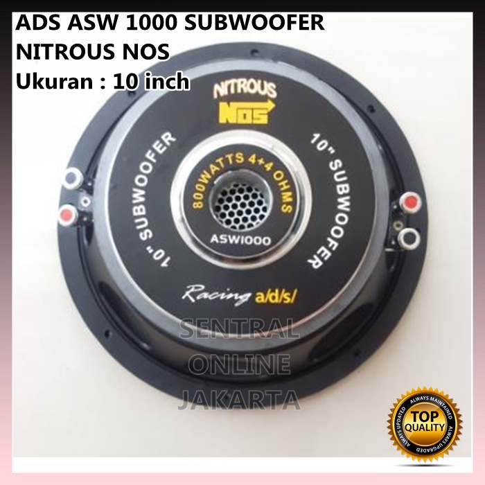 Jual SPEAKER SUBWOOFER 10 inch ADS ASW1000 Nitrous NOS 10" ADS ASW 1000 | Shopee Indonesia