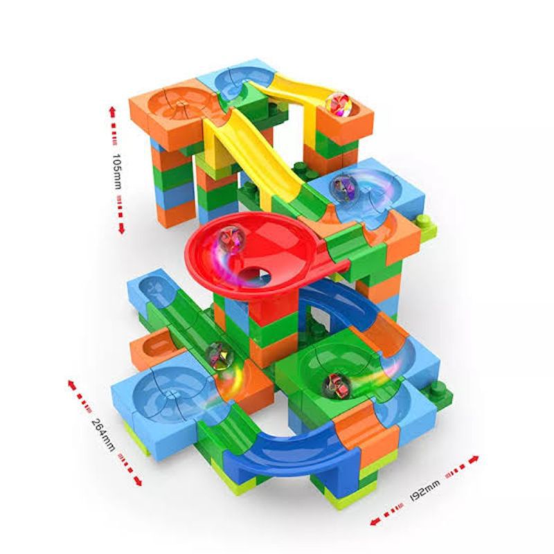 Jual TRACK MAZE 128pcs Toy Bricks Mainan Blocks Susun Balok Seluncur ...