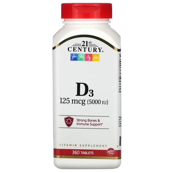 Jual 21ST Century VITAMIN D-3 5,000 IU 110 360 TABS FOOD D3 D 3 5000 ...