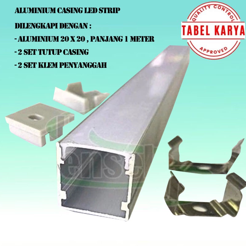 Jual Casing Lampu LED Strip Aluminium/Housing Lampu LED Strip Model U ...