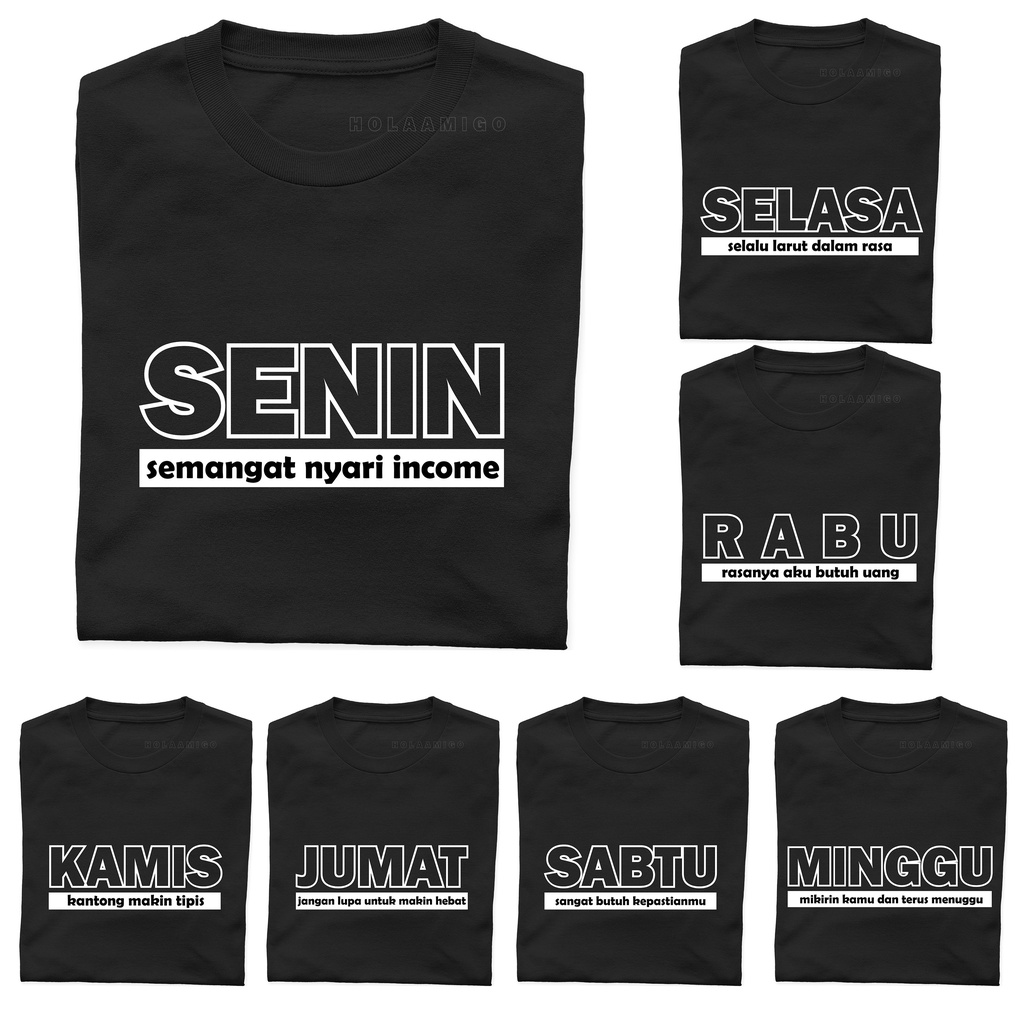 Jual Kaos Kata Hari Senin Selasa Rabu Kamis Jumat... Kaos Distro Kata ... Jual Kaos Kata Hari Senin Selasa Rabu Kamis Jumat... Kaos Distro Kata ...