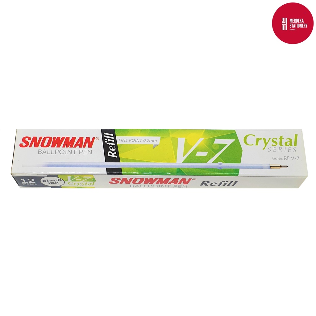 Jual (ISI 12)Refill/Isi/Tinta Pulpen/Bolpen/Ballpen/Bolpoint Snowman V7 ...