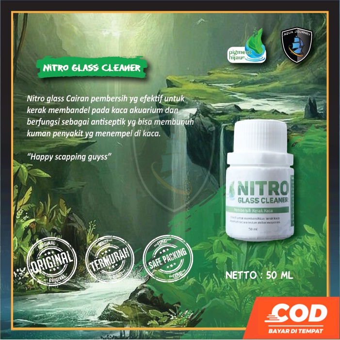 Jual Nitro Glass Cleaner Aquarium Cairan Pembersih Kerak Kaca Aquarium ...