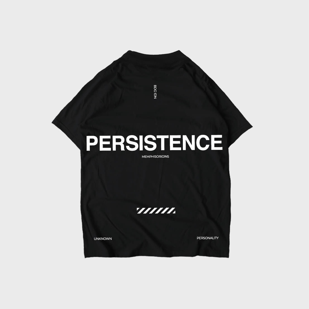 Jual TSHIRT PERSISTENCE - (BLACK) | Shopee Indonesia