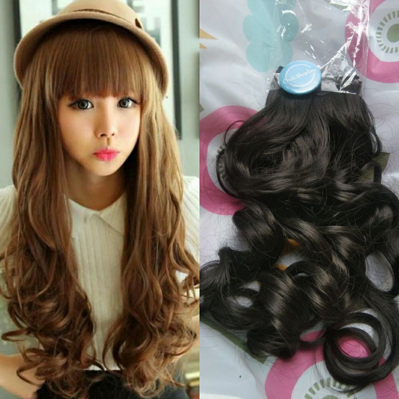 Jual Cheii Hair Clip Curly / Rambut palsu gelombang hair extention ...