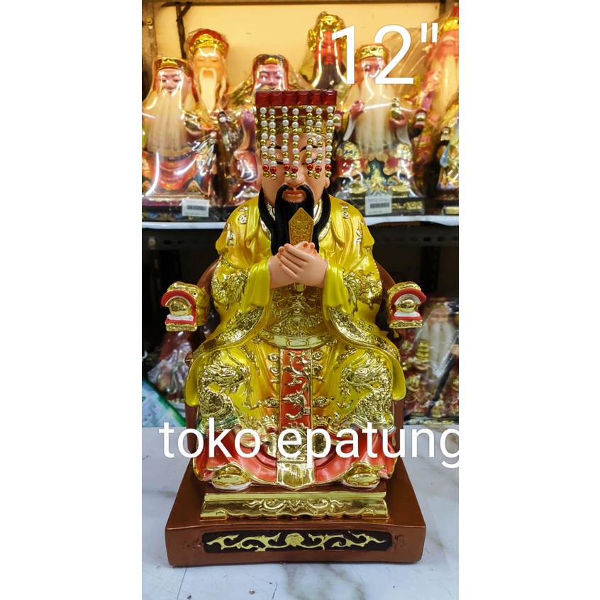 Jual patung dewa kaisar giok / si huang ti / raja langit - fiber - 12 ...
