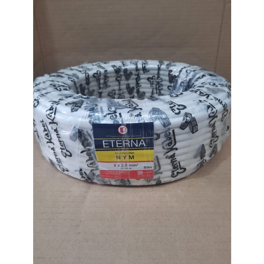 Jual Kabel Listrik Eterna NYM 2X2.5 Kabel Serabut eterna per roll 50 meter | Shopee Indonesia