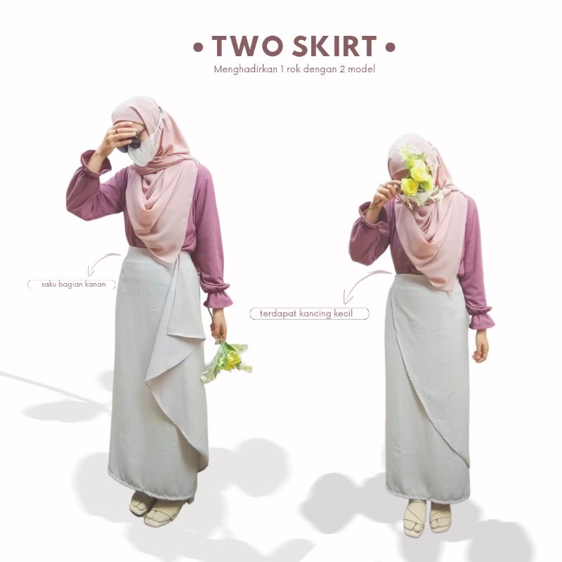 Jual TWO SKIRT / rok korean / rok span / rok kekinian / rok murah / rok ...