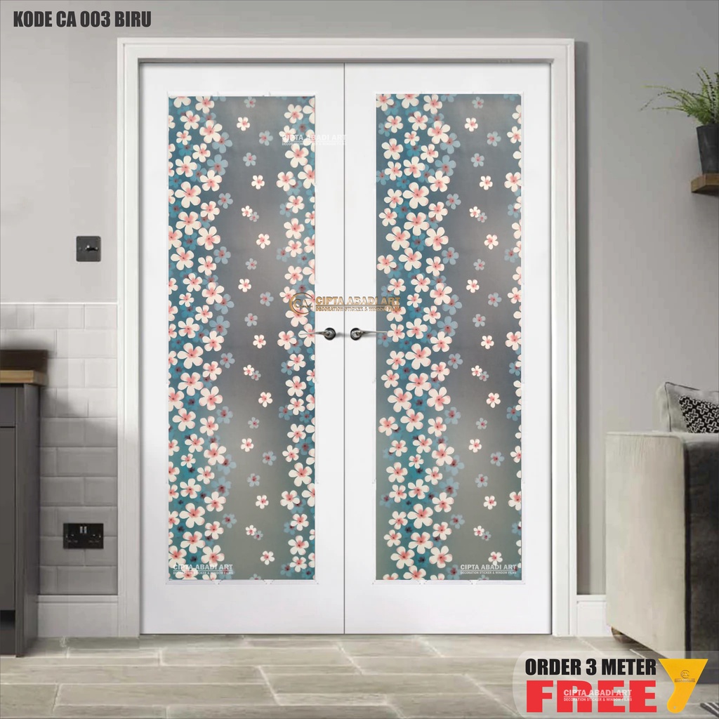 Jual Stiker Kaca Jendela Pintu Motif 3D Premium Gliter Sticker Pelapis ...