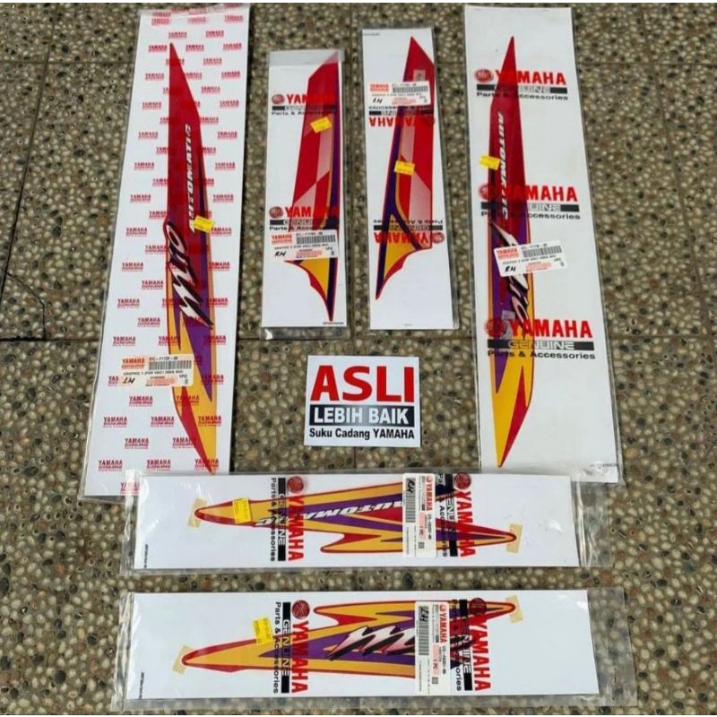 Jual striping mio bendera original merah logo body mio original catur ...