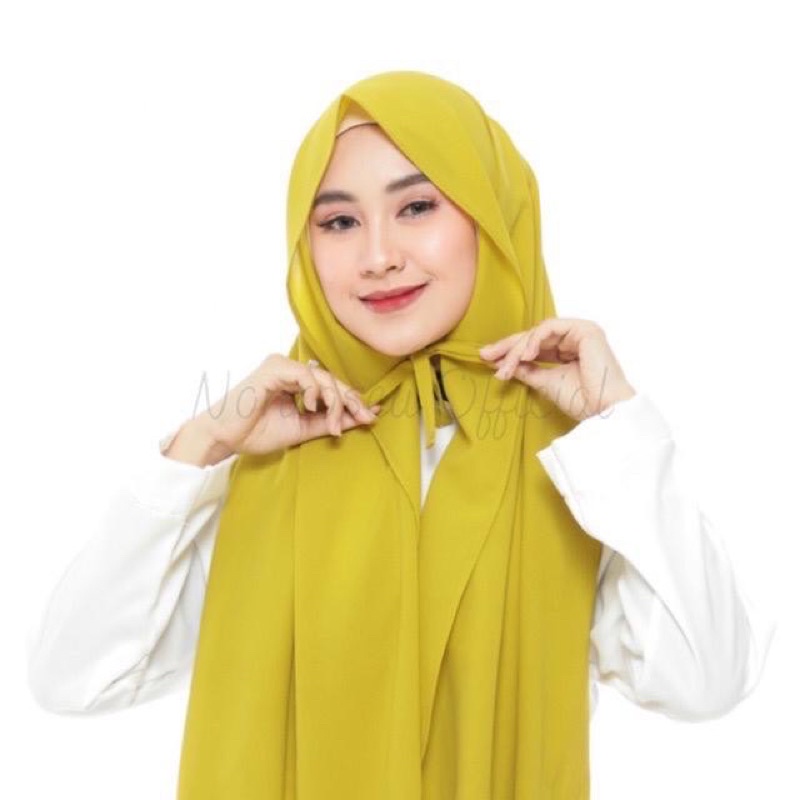 Jual Pashmina Tali Ceruty Lime || Pashmina Tali Kuning Lime || Pashmina ...