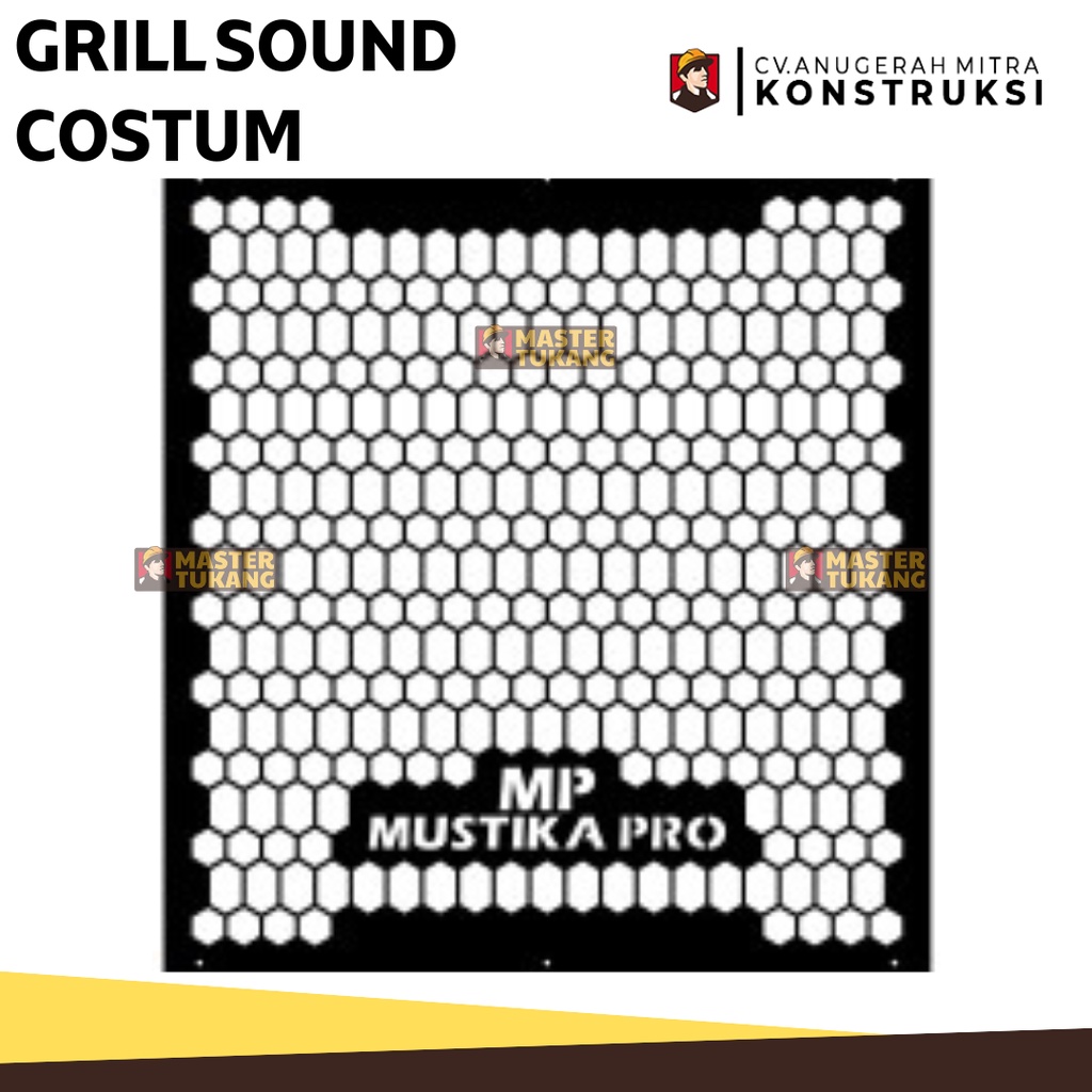 Jual Grill sound ukuran 26x35 cm 4 lembar plat 1mm | Shopee Indonesia