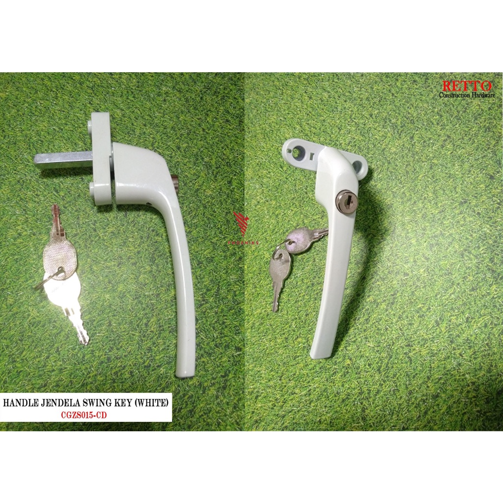 Jual Handle Jendela Swing+Key White - Aksesoris Pintu UPVC | Shopee ...