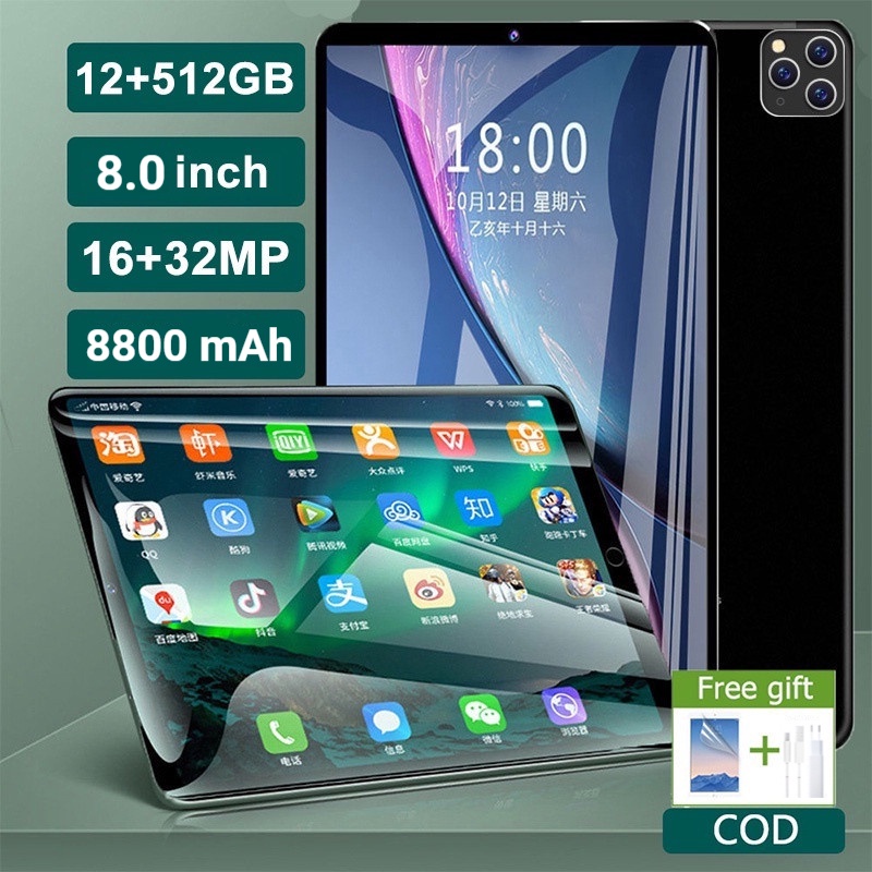 Jual [Pembayaran COD] Tablet 5G S8 Murah Baru 12GB + 512GB 8.1 Inch ...