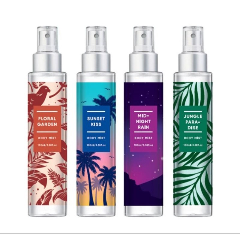 Jual MINISO Body Mist 100ML FLORAL GARDEN SUNSET KISS MIDNIGHT RAIN ...
