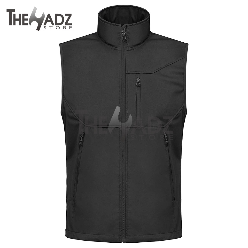 Jual Rompi Vest Pria Keren Outdoor Indoor Casual Waterproof Vest Black ...