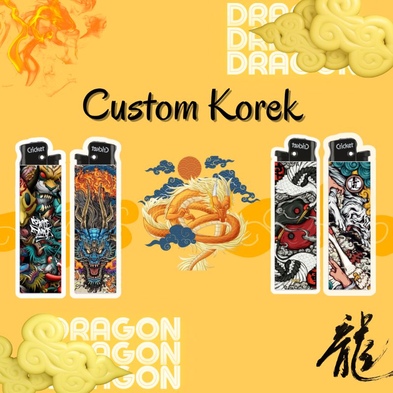 Jual KOREK CRICKET CUSTOM/KOREK CRICKET/CRICKET GAMBAR DRAGON | Shopee ...