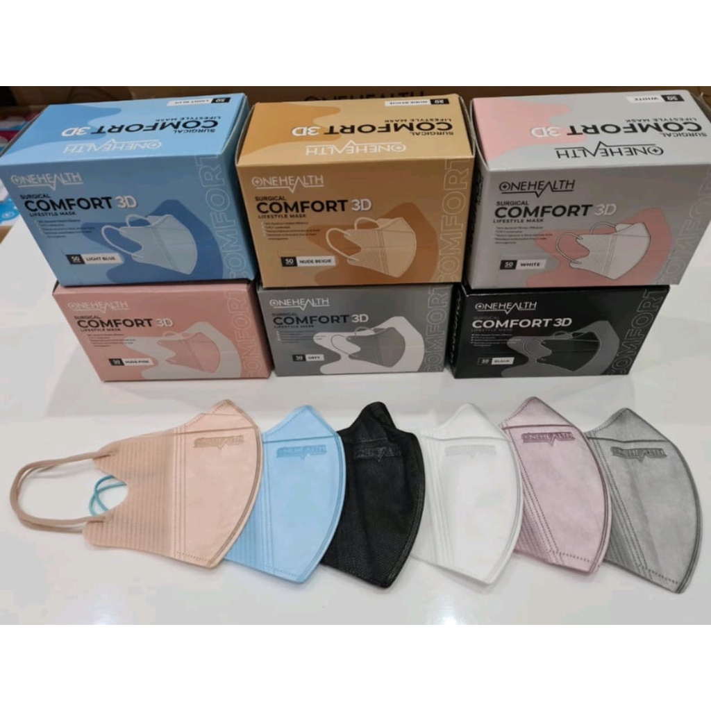 Jual MASKER ONE HEALTH DUCKBILL COMFORT 3D ISI 50PCS | Shopee Indonesia
