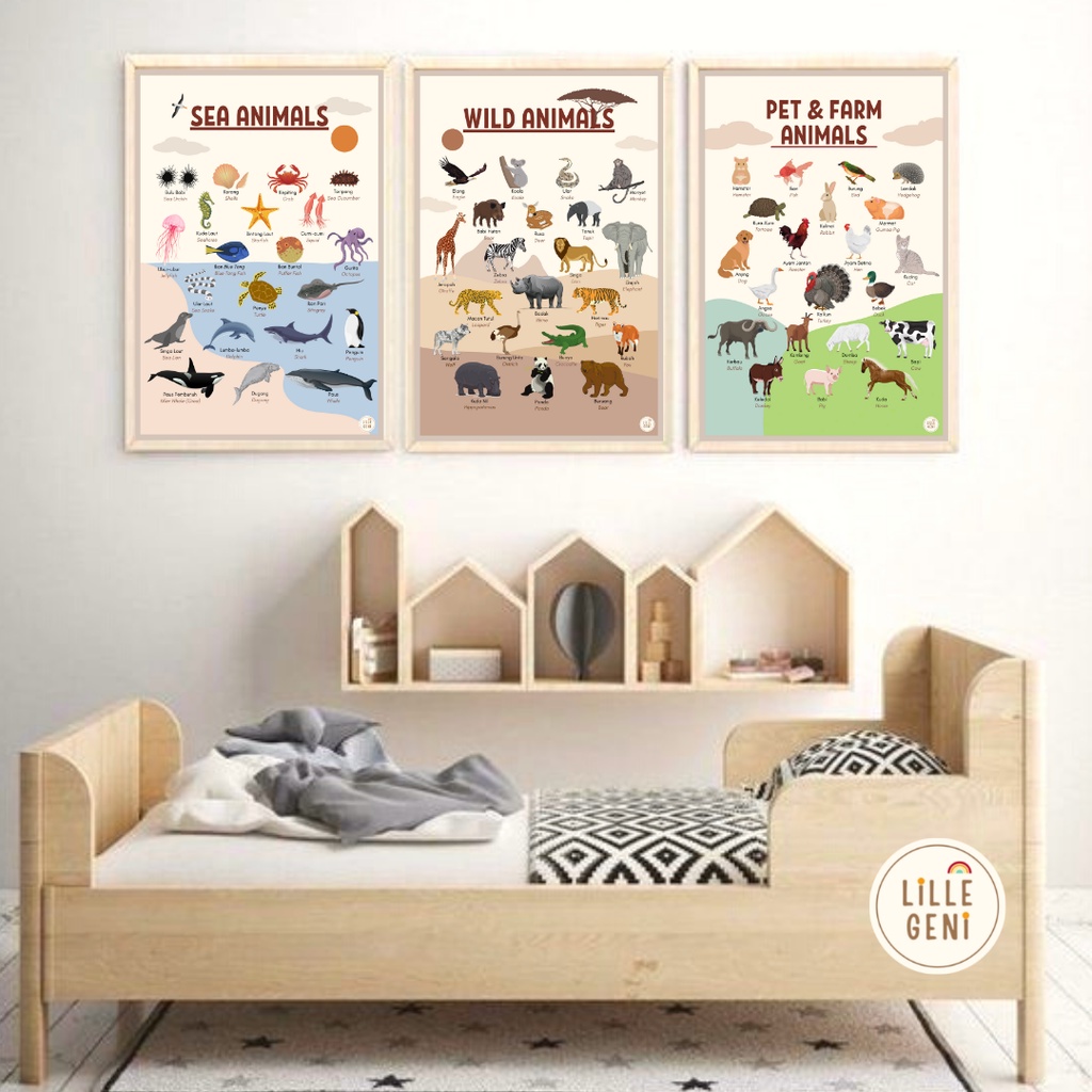 Jual (LGN) ANIMAL SERIES (Hewan Liar, Laut, Peliharaan&Ternak) - Wipe ...
