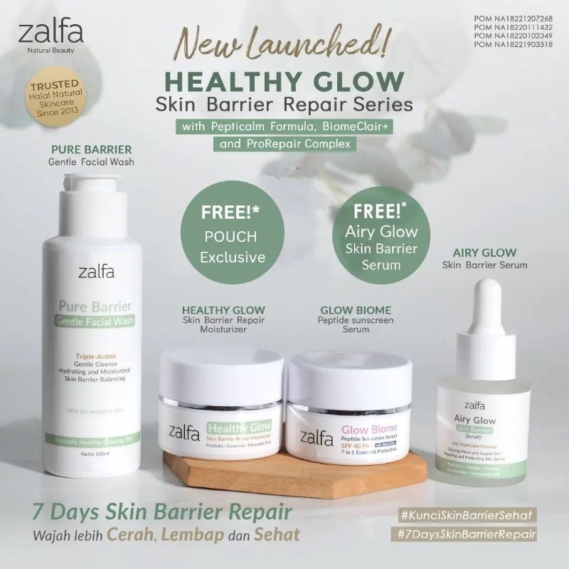 Jual Zalfa Healthy Glow Skin Barrier Repair Series | Shopee Indonesia