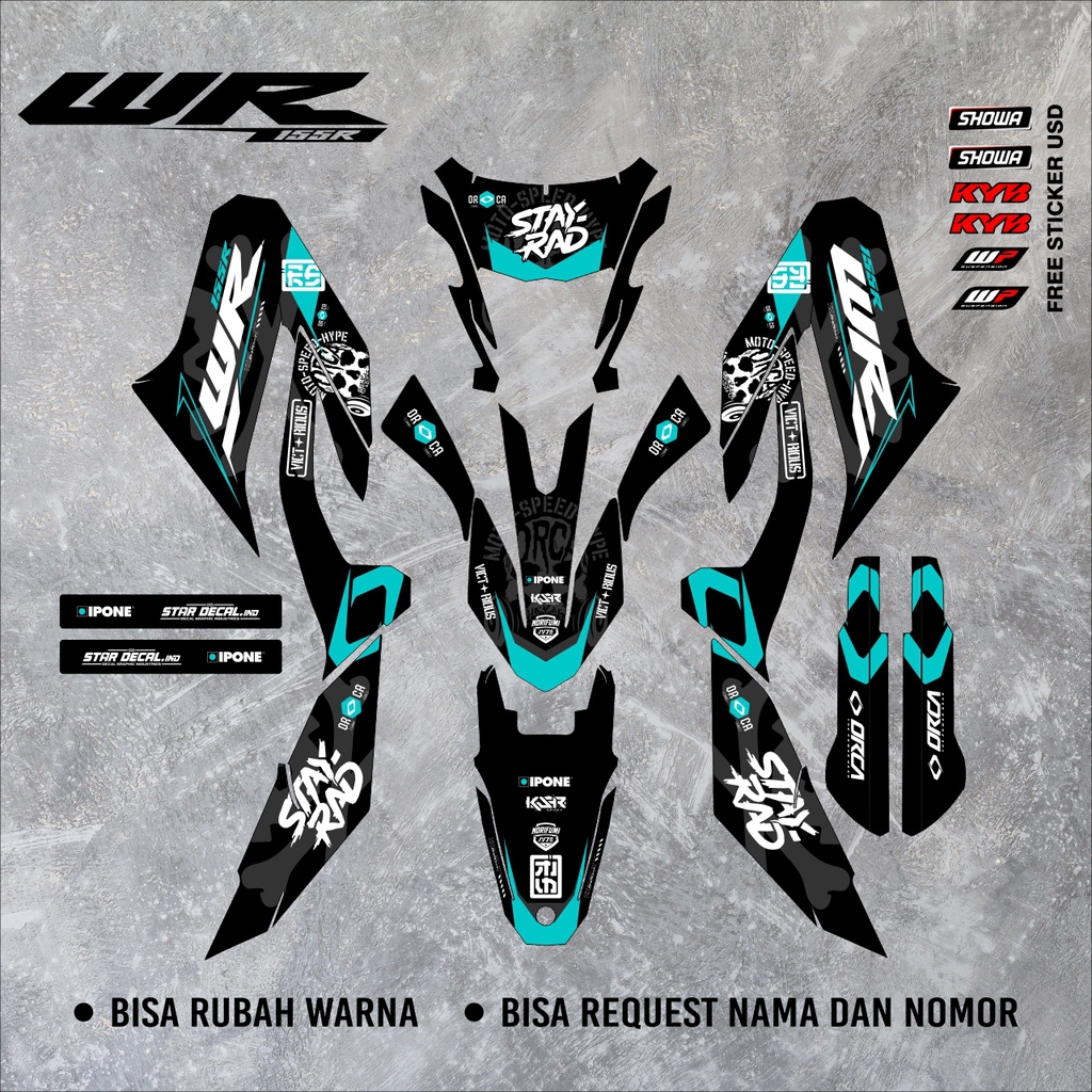 Jual NEW DESAIN DECAL YAMAHA WR 155 DESAIN SIMPLE (BISA CUSTOM) - 3 ...