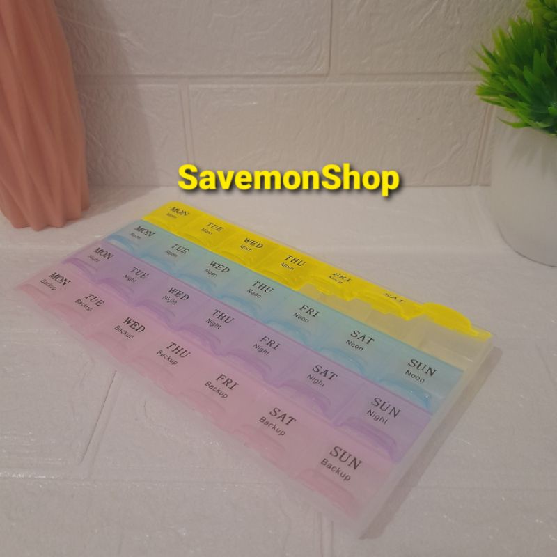 Jual Kotak Obat Harian Sekat 7/14/21/28 Hari / Pill Box Tempat Obat 3 ...