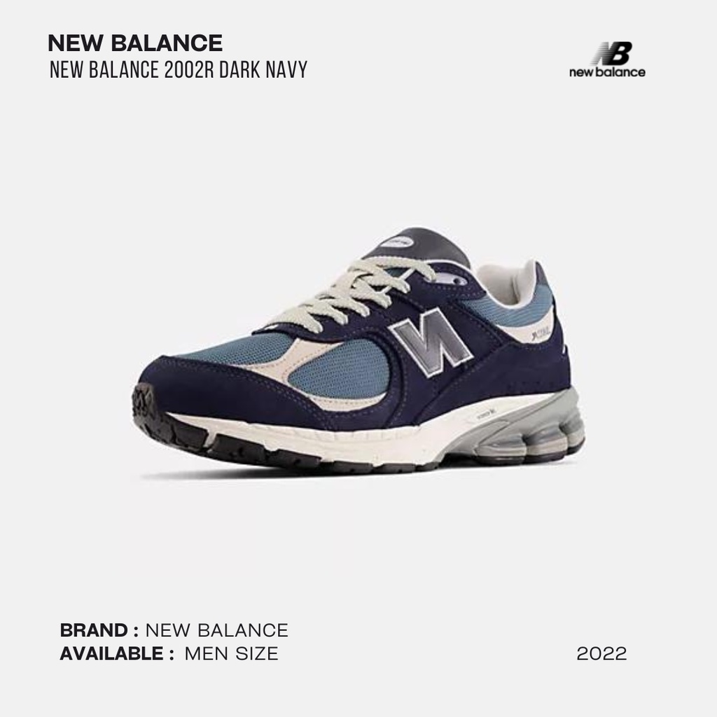 Jual New Balance 2002R Dark Navy Non Pigskin 100% Original | Shopee ...