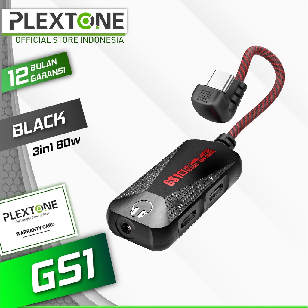 Jual Plextone GS1 60W Sound Card Type C to 3.5mm Audio Converter Fast Charging | Shopee Indonesia