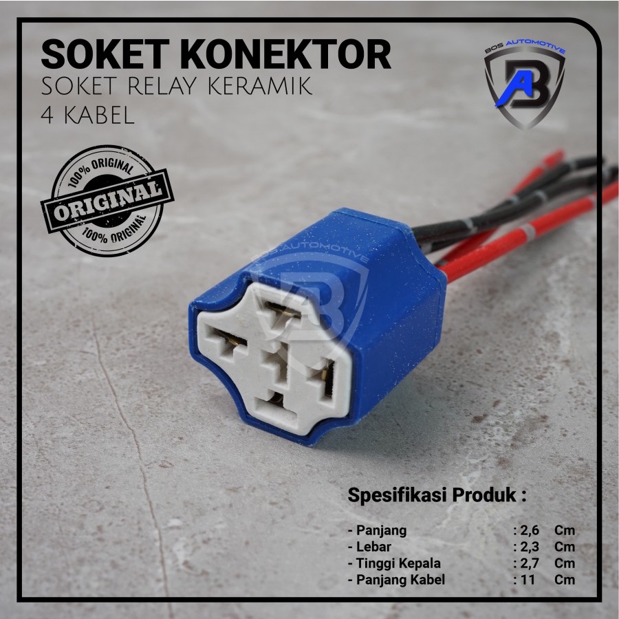 Jual Socket Cable Relay Ceramic / Soket kabel Rumah Relay Keramik Kaki ...