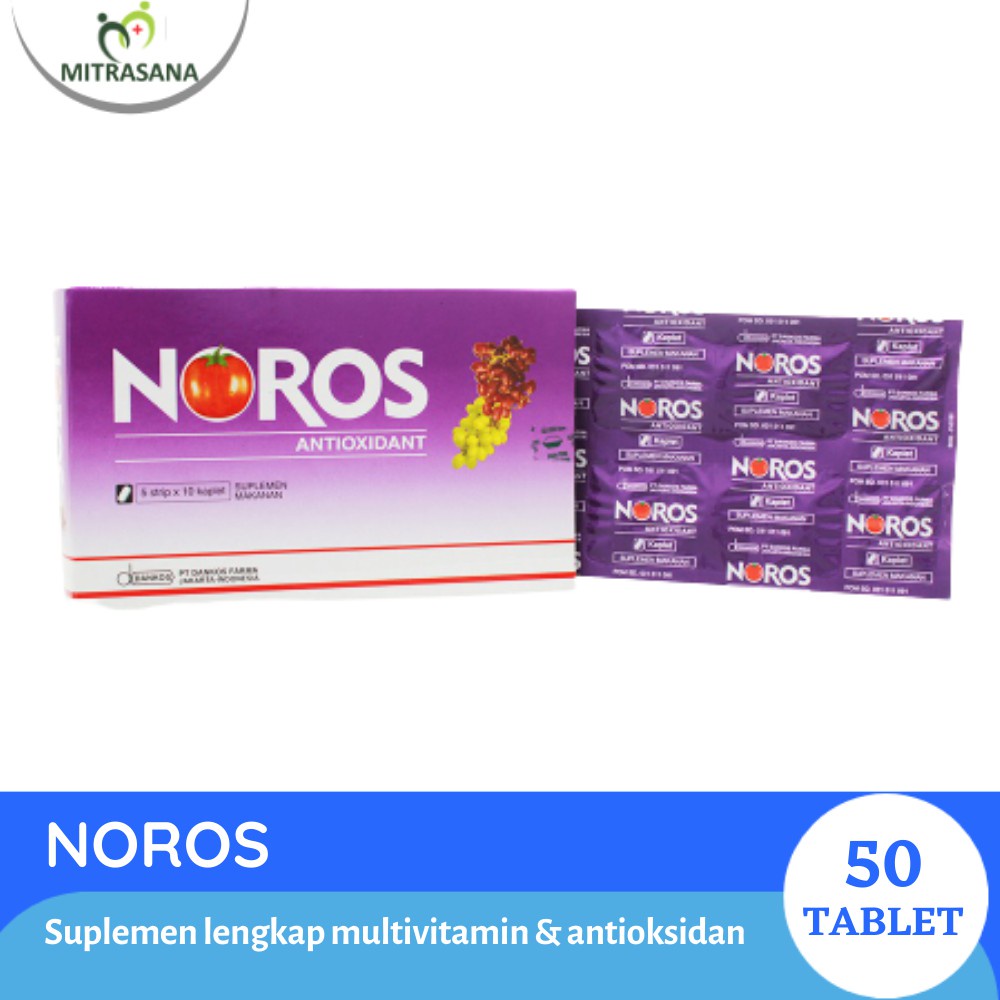 Jual Noros 5 Strip @10 Kaplet - Suplemen Multivitamin dan Antioksidan ...