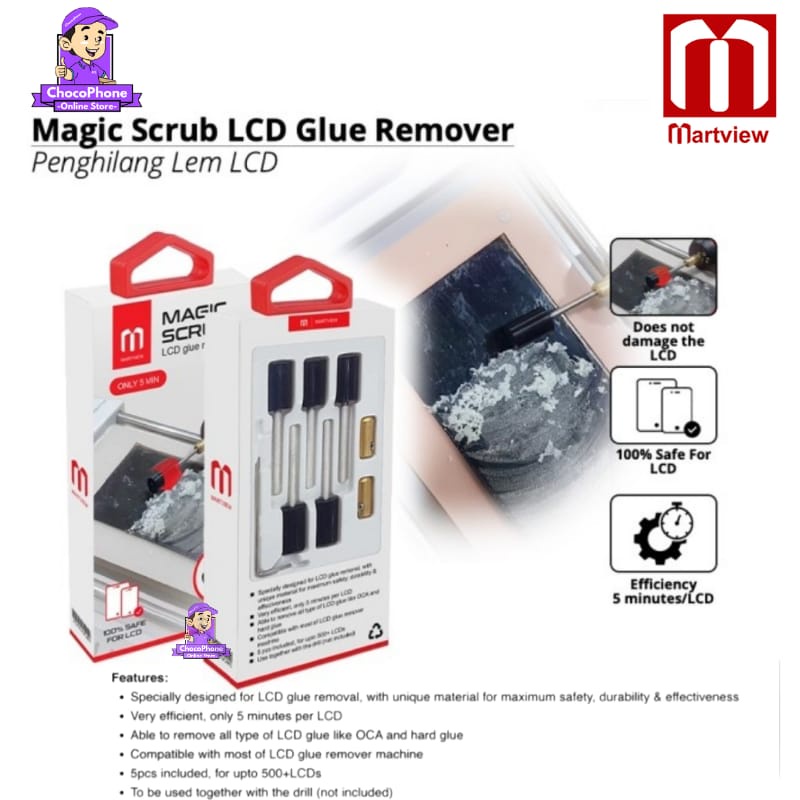 Jual MARTVIEW MAGIC SCRUB LCD GLUE REMOVER ALAT PENGULIT LEM LCD ORIGINAL | Shopee Indonesia