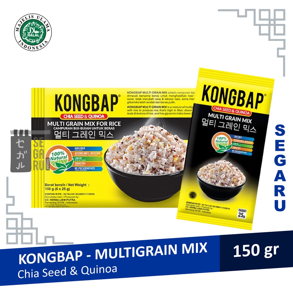 Jual Kongbap Multigrain Mix | Beras Sehat Korea Halal 150 gr (6pcs x ...