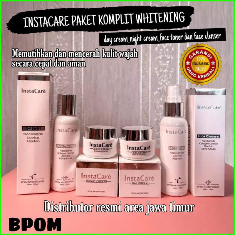 Jual A1- Instacare paket komplit pemutih wajah glowing asli bpom skincare pencerah wajah pria ...