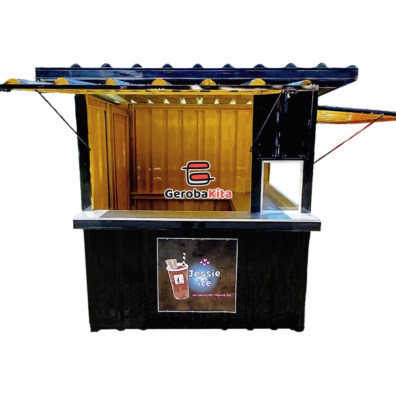Jual booth Container lengkap dengan alas dan kaca menu | Shopee Indonesia