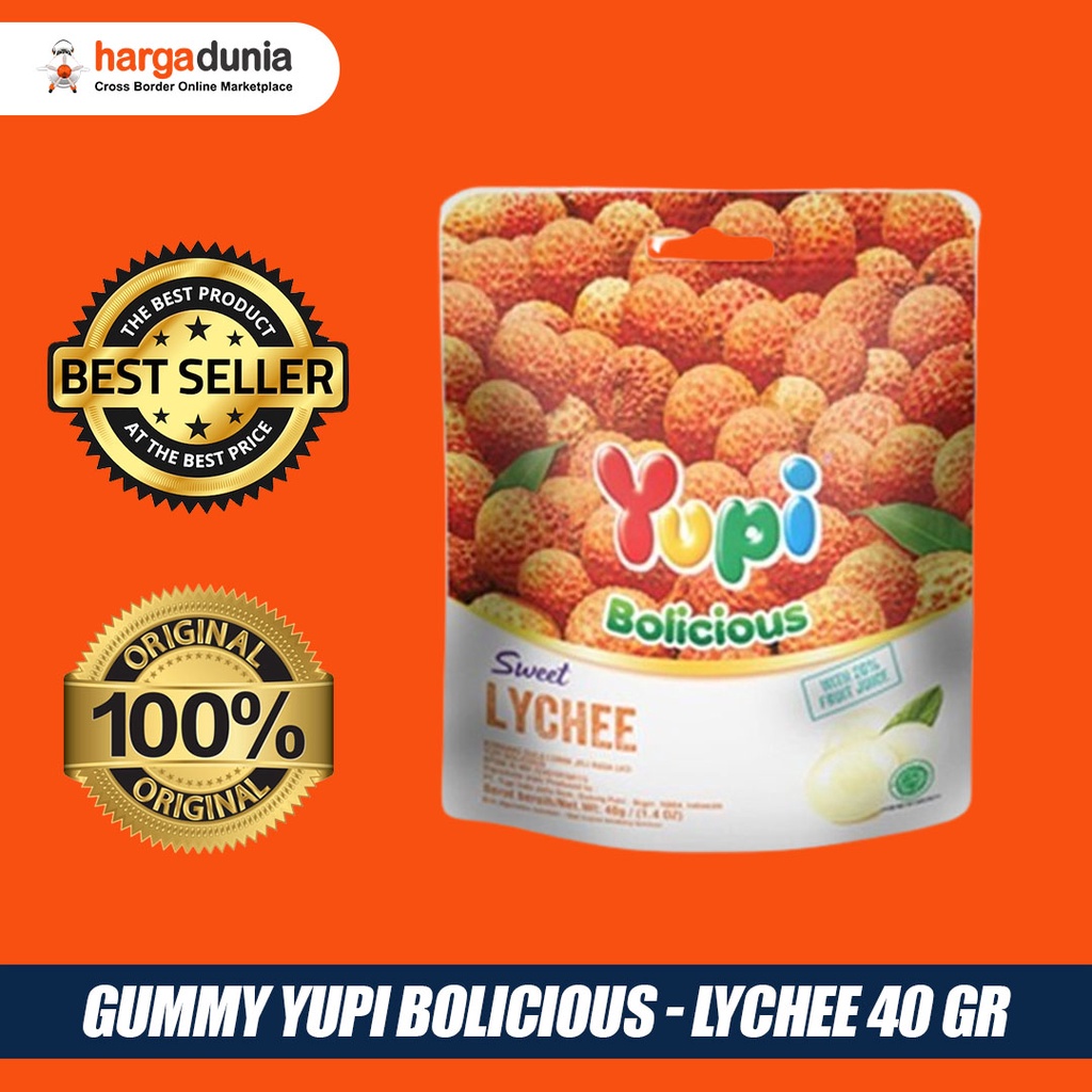 Jual Permen Gummy YUPI Bolicious - Lychee 40 Gr | Shopee Indonesia