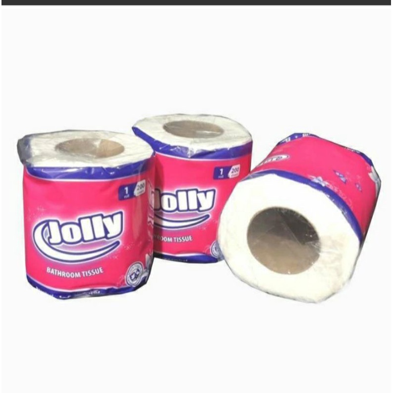 Jual Tissue Roll Toilet Merk Jolly kemasan per 1 Roll berat 95 gram ...
