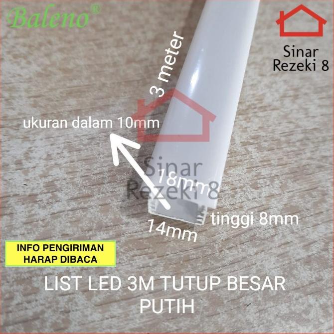 Jual List Lampu LED 3 meter BESAR / Rumah Strip Cover Aluminium Casing ...