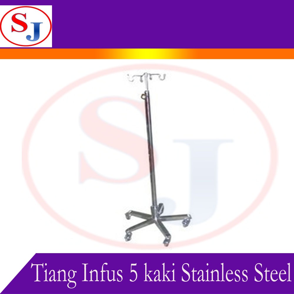 Jual Tiang Infus 5 kaki Stainless Steel/ Tiang infus/ Infus stand ... Jual Tiang Infus 5 kaki Stainless Steel/ Tiang infus/ Infus stand ...