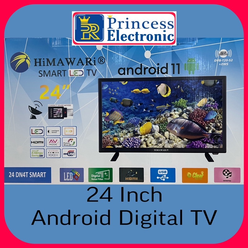 Jual Android Smart Led Tv Digital HIMAWARI 24 inch | Shopee Indonesia