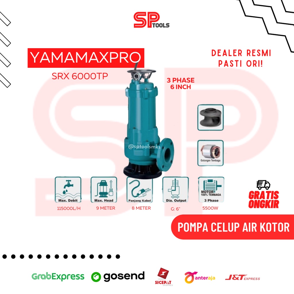 Jual POMPA CELUP INDUSTRI AIR KOTOR 6 INCH 3 PHASE YAMAMAX PRO SRX 6000 ...