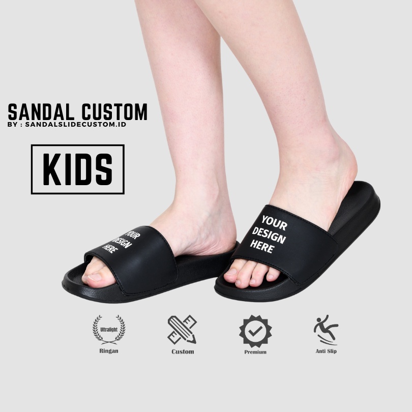 Jual Sandal Slop Anak Bisa Custom Design Nama, Foto Atau Gambar ...