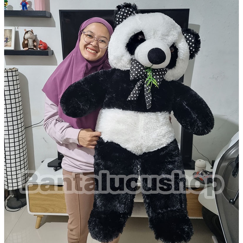 Jual Boneka Panda Super Jumbo Boneka Beruang Besar 1.1Meter | Shopee ...