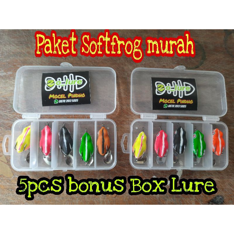 Jual Paket Soft Frog Isi 5pcs (Bonus Box Lure) | Shopee Indonesia