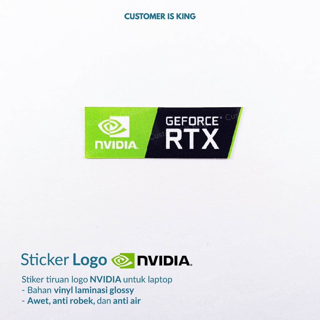 Jual Stiker Sticker NVIDIA GTX RTX Laptop Non Ori Bahan Vinyl MURAH ...