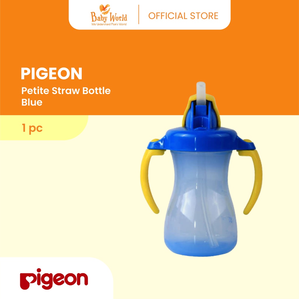 Jual PIGEON Petite Straw Bottle - Blue | Botol Minum Bayi | Shopee ...