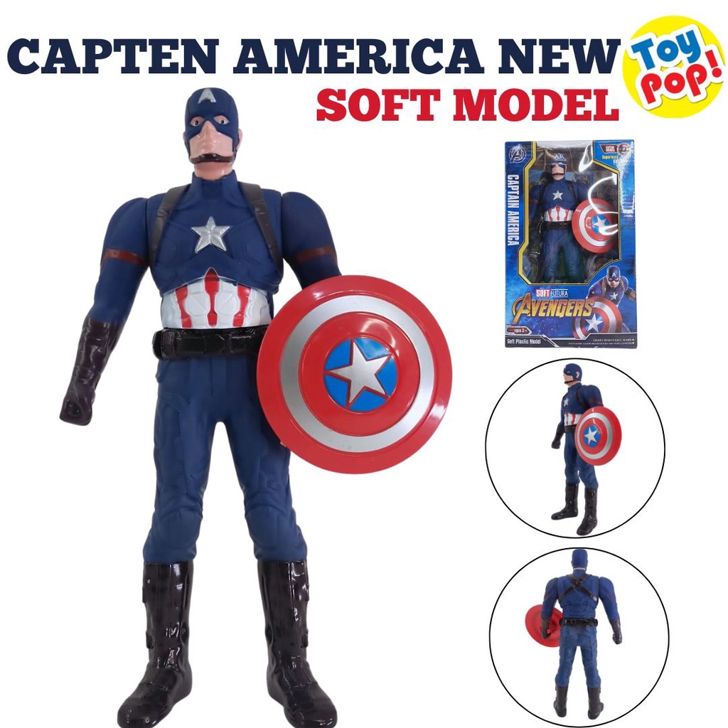 Jual Mainan Anak Super Hero Avengers Capt America New Soft Model Ada ...