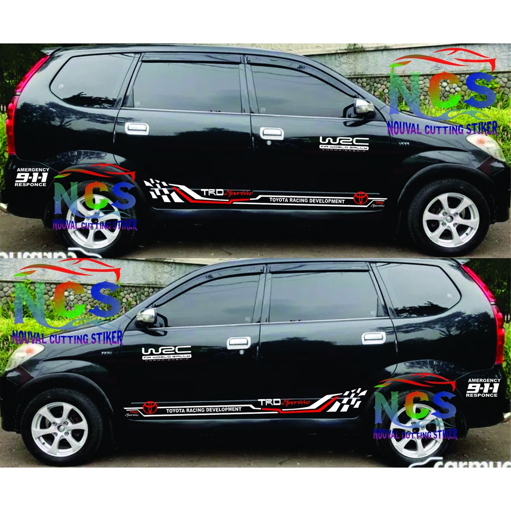 Jual NEW CUTTING STICKER MOBIL AVANZA VELOZ STIKER MOBIL TOYOTA AVANZA ...