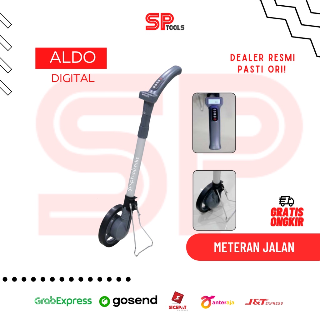 Jual METERAN JALAN DORONG RODA DIGITAL / WALKING MEASURING WHEEL ALDO ...